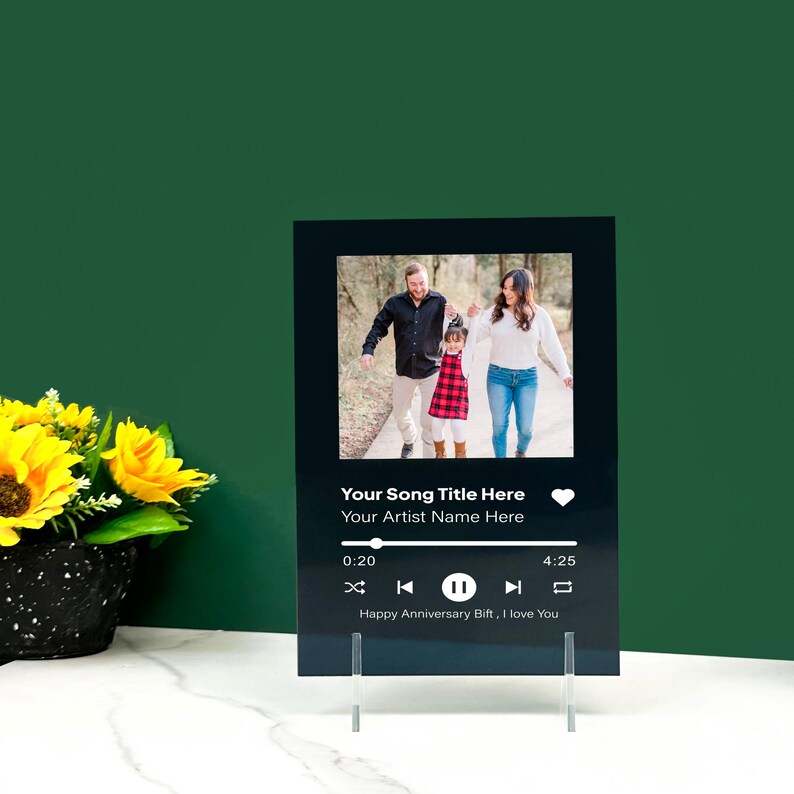 Personalized Spotify Plaque Acrylic Stand Custom Photo Album Art Music ...