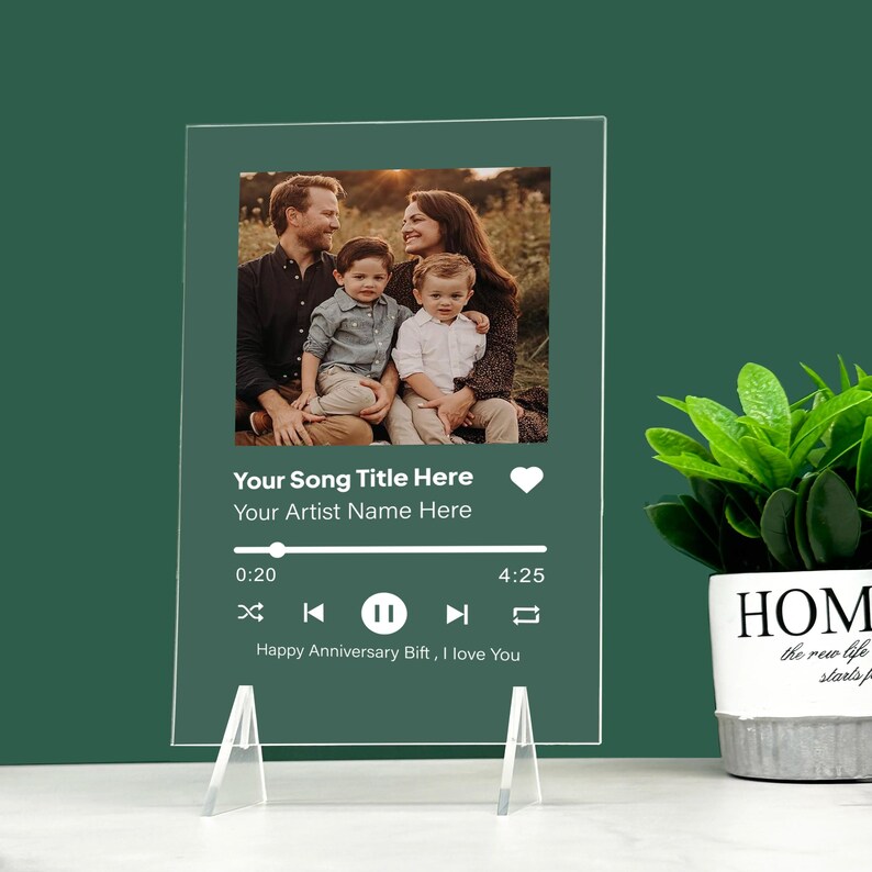 Personalized Spotify Plaque Acrylic Stand Custom Photo Album Art Music ...