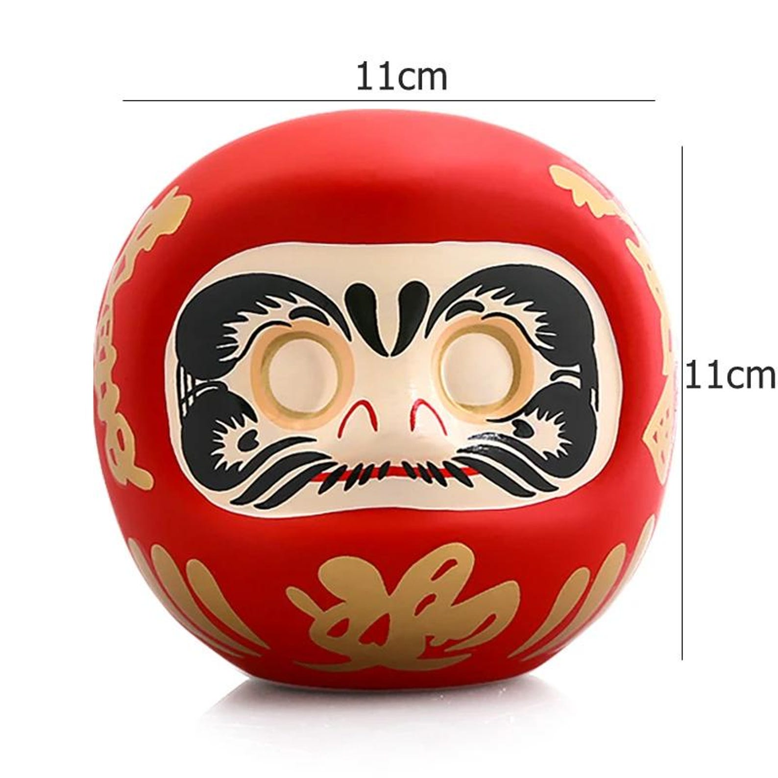 Japanese Ceramic Daruma Statue, Lucky Charm Money Box, Feng Shui Zen ...