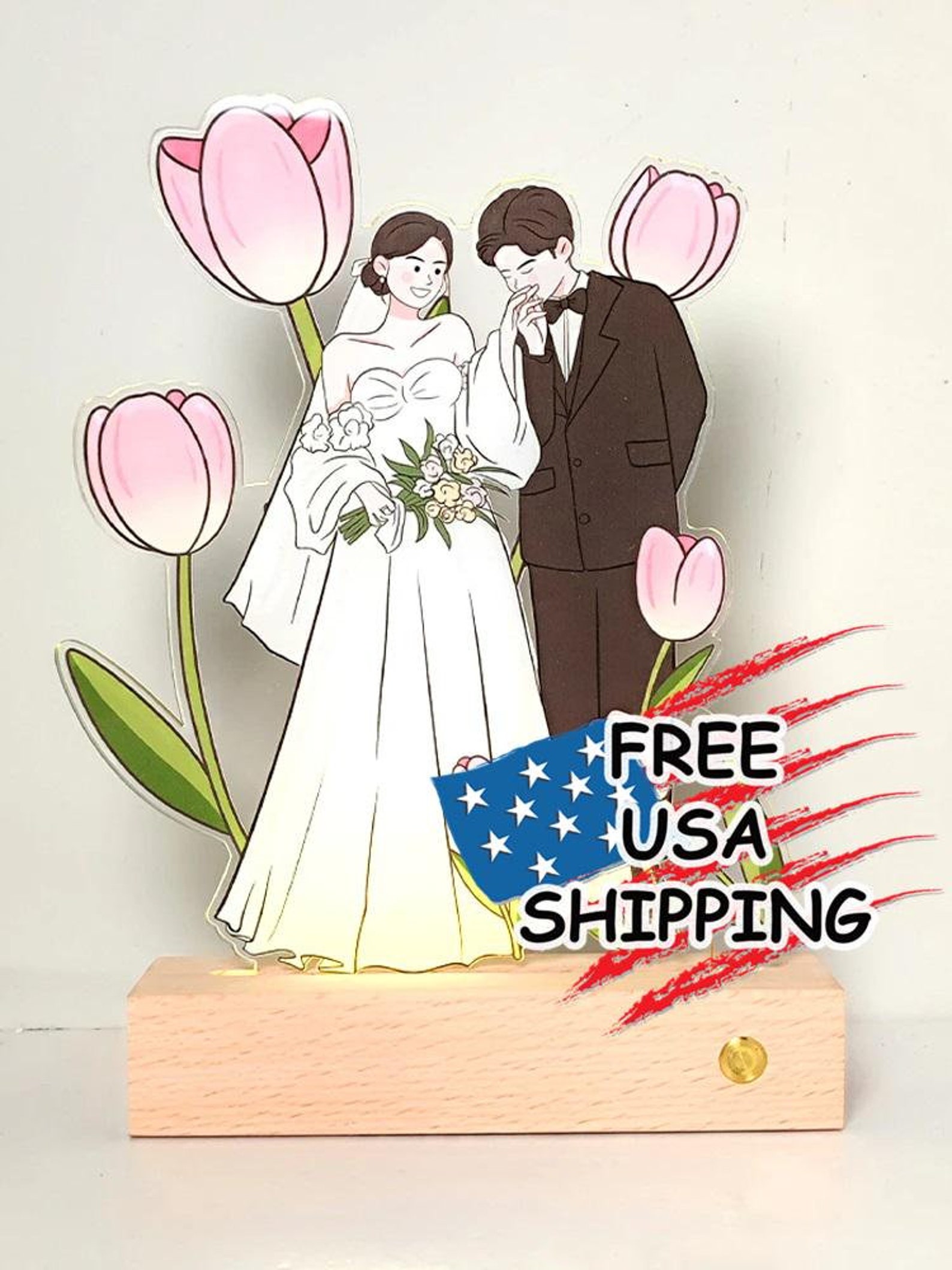Personalized 3D Acrylic Cartoon Photo Lamp, Custom Night Light With ...