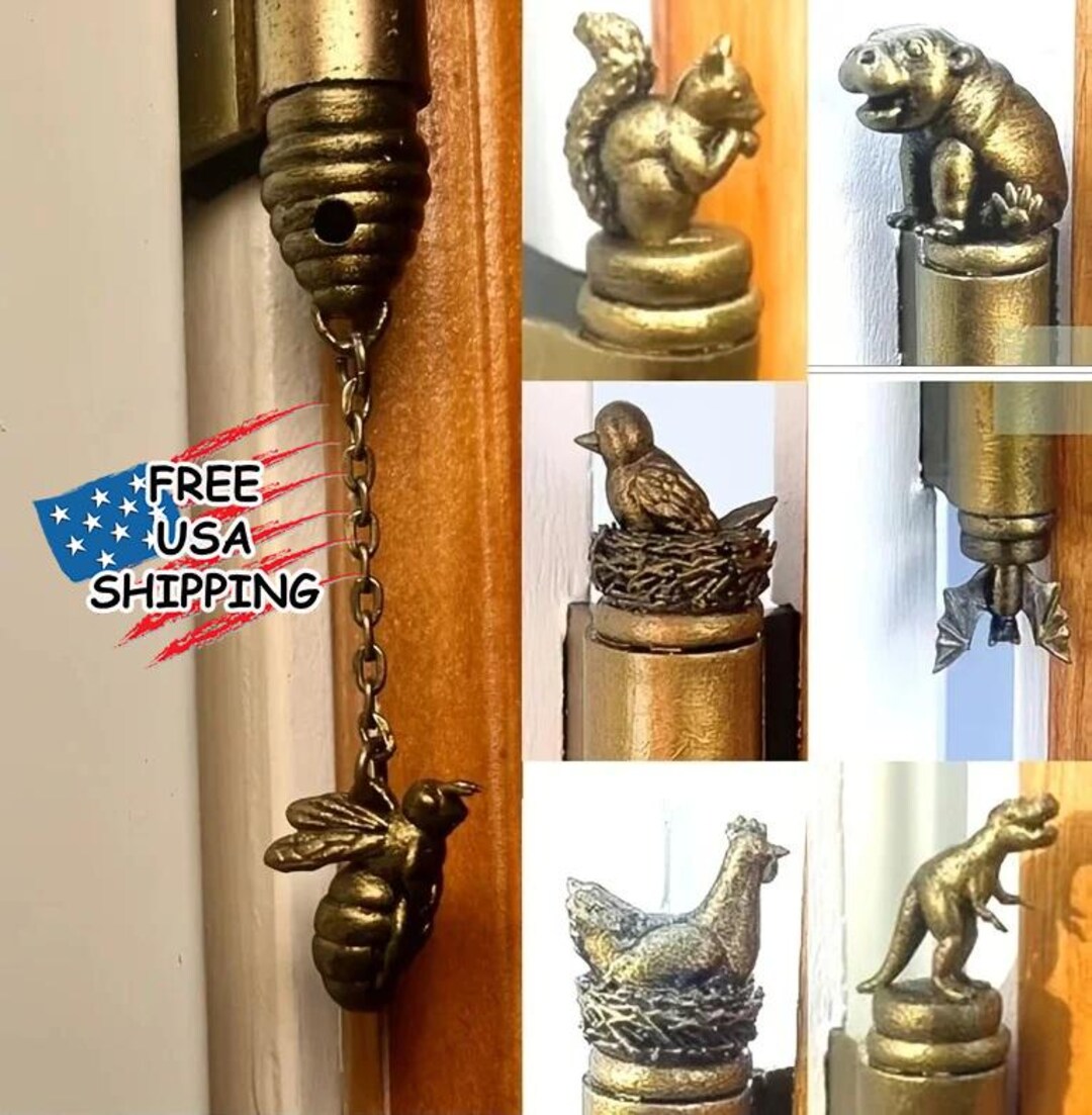 1pc Bronze Animal Door Hinges Figurines – Magnetic Cabinet Decorative ...