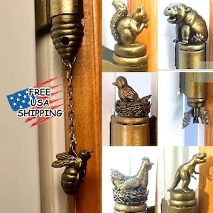 1pc Bronze Animal Door Hinges Figurines – Magnetic Cabinet Decorative ...