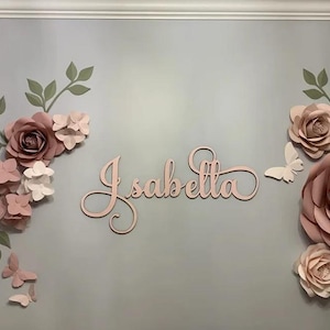 Custom Wooden Name Sign - Personalized Nursery Decor, Baby Name Sign ...