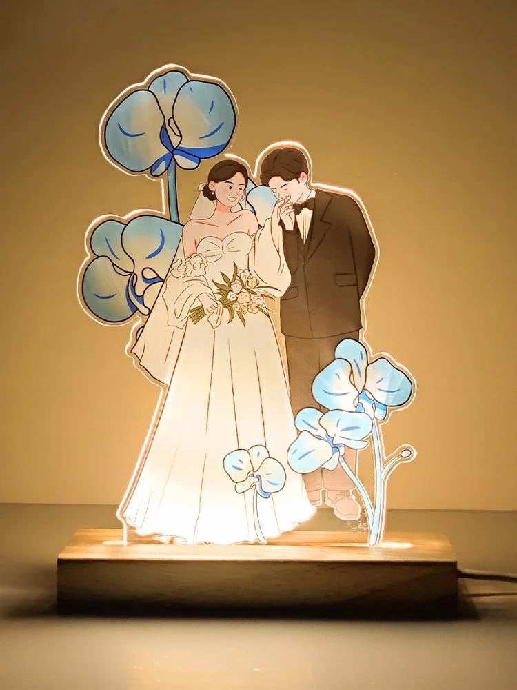 Personalized 3D Acrylic Cartoon Photo Lamp, Custom Night Light With ...