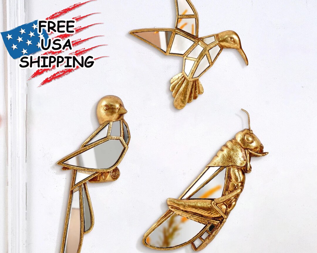 Birds and Insects Mirrors Bird Mirror Grasshopper Mirror Bee Mirror ...