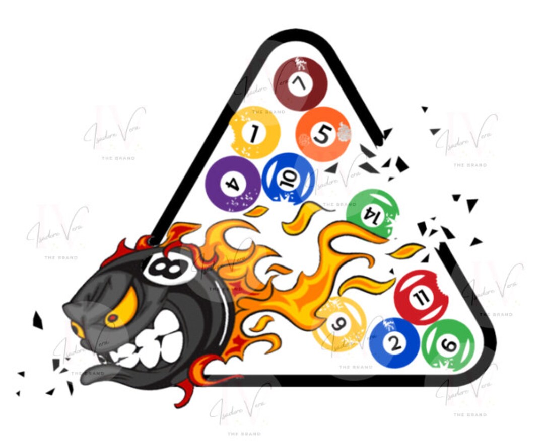 Angry 8 Ball- PNG - Etsy