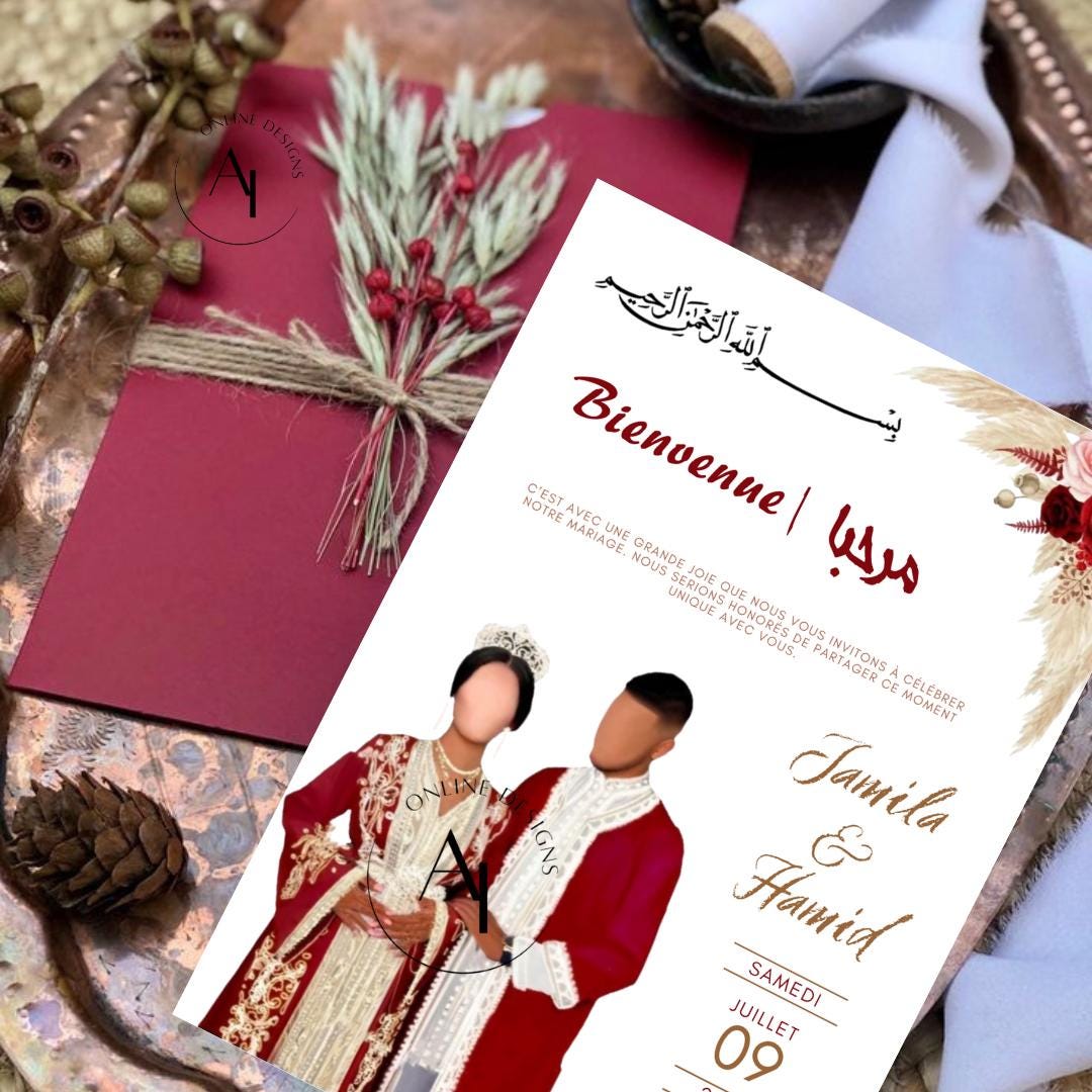 Moroccan Style Digital Invitation. Editable in Canva - Etsy UK