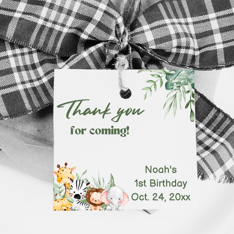 Safari Animals Birthday Bundle DIY Editable Template Digital Invites ...