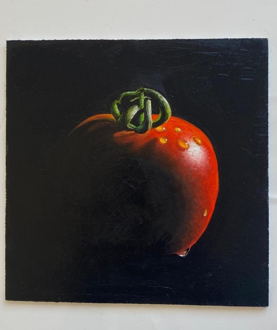 Tomato Painting Kitchen Wall Art Original Oil Painting Realistic Food ...