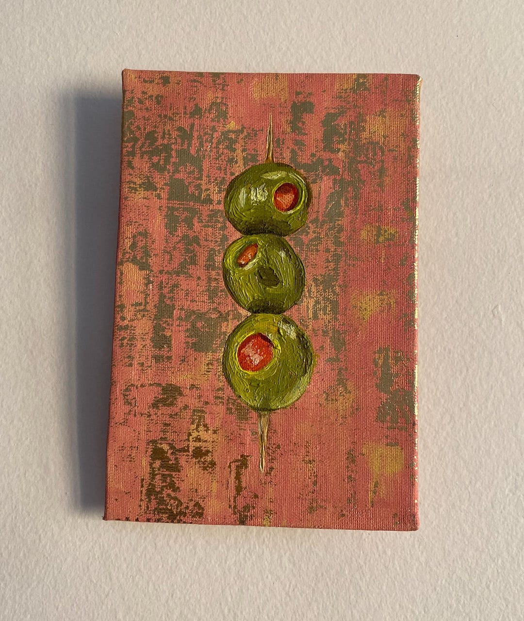 Olive Original İmpasto Oil Painting Kitchen Still Life Vegetable Olives ...