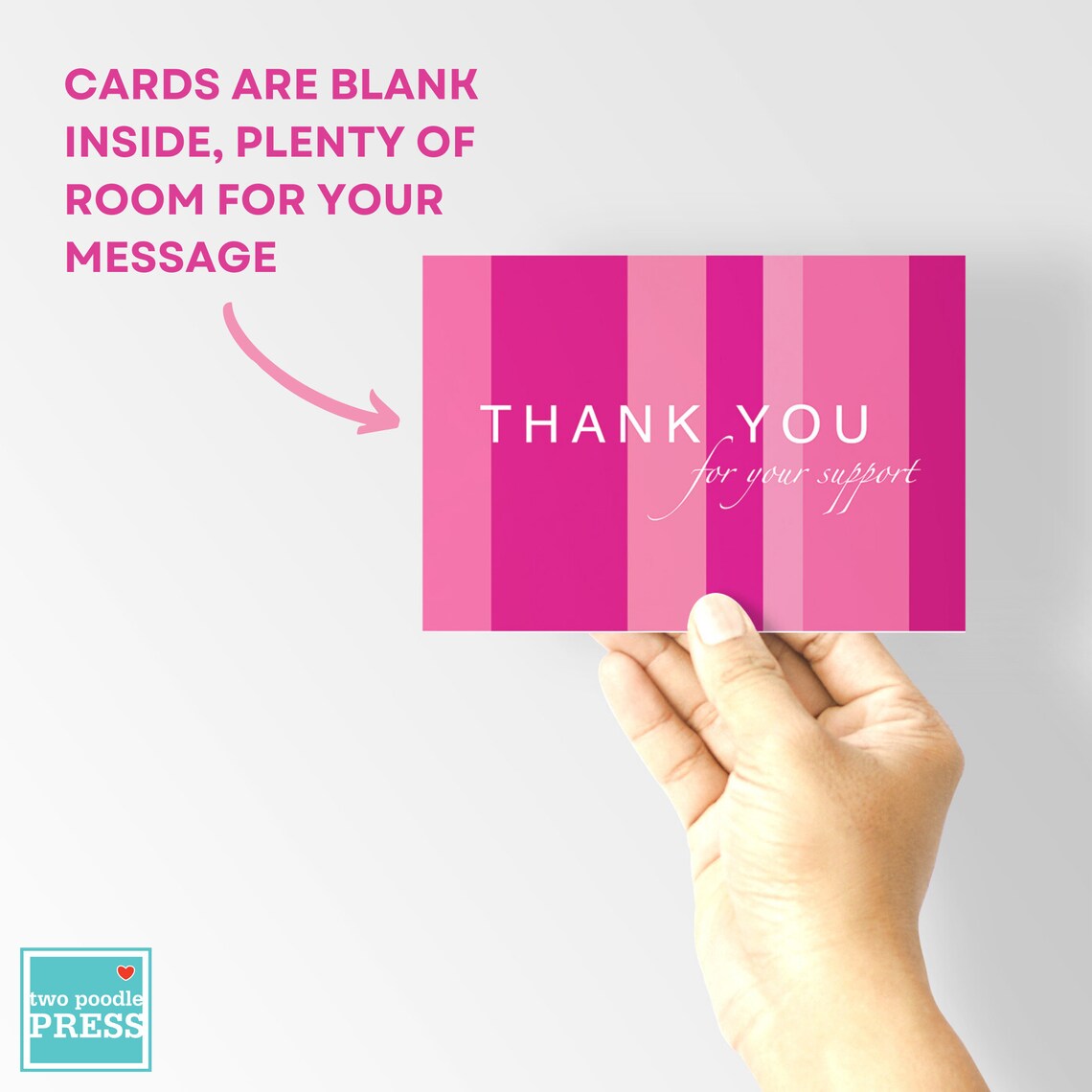 Breast Cancer Thank You Cards Pink Ribbon Breast Cancer - Etsy
