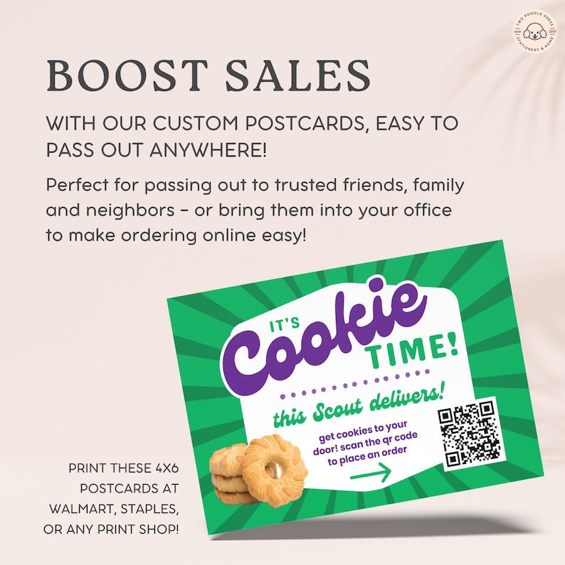 Scout Cookie Flyer Printable | 4x6 Postcard With QR Code | Custom ...