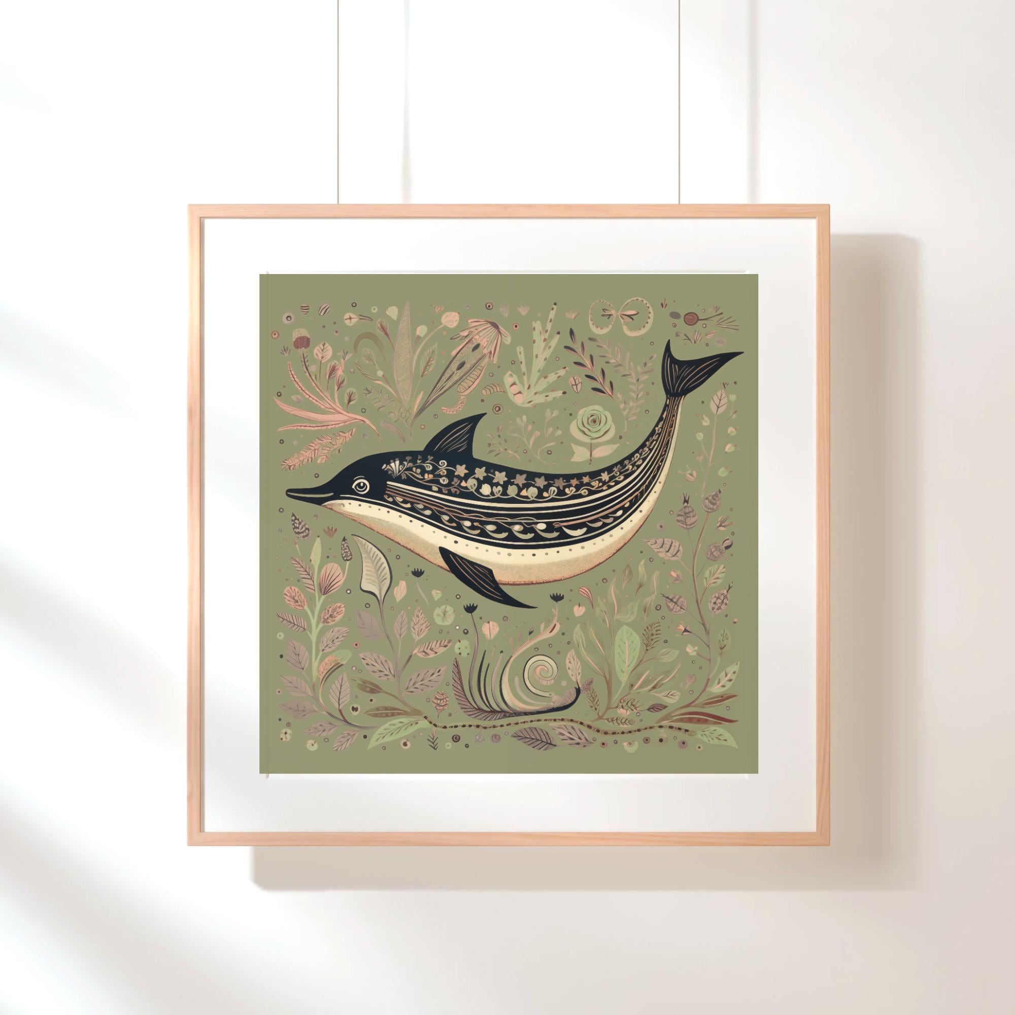 Dolphin Art, Dolphin Gift, Dolphin Wall Decor, Boho Nursery Print, Boho ...