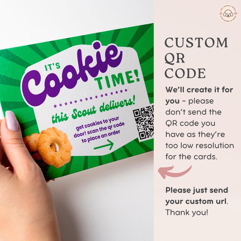 Scout Cookie Flyer Printable | 4x6 Postcard With QR Code | Custom ...