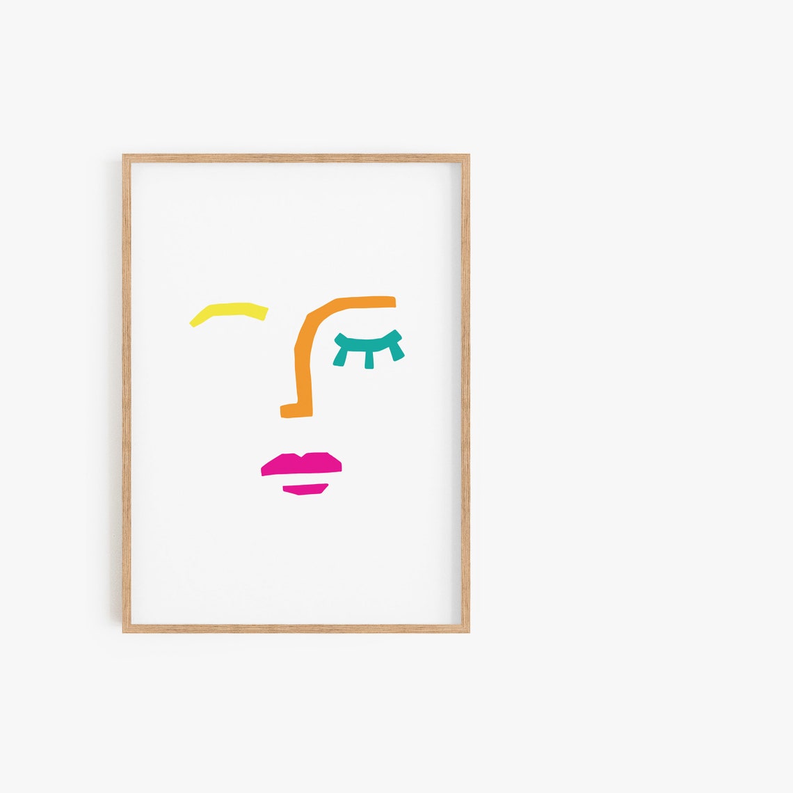 Pop Art Girl Face Printable Art Wall Print : Kitchen Living | Etsy