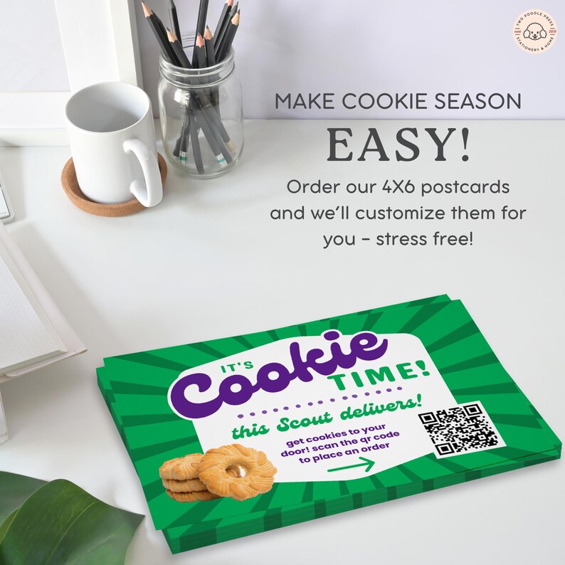 Scout Cookie Flyer Printable | 4x6 Postcard With QR Code | Custom ...
