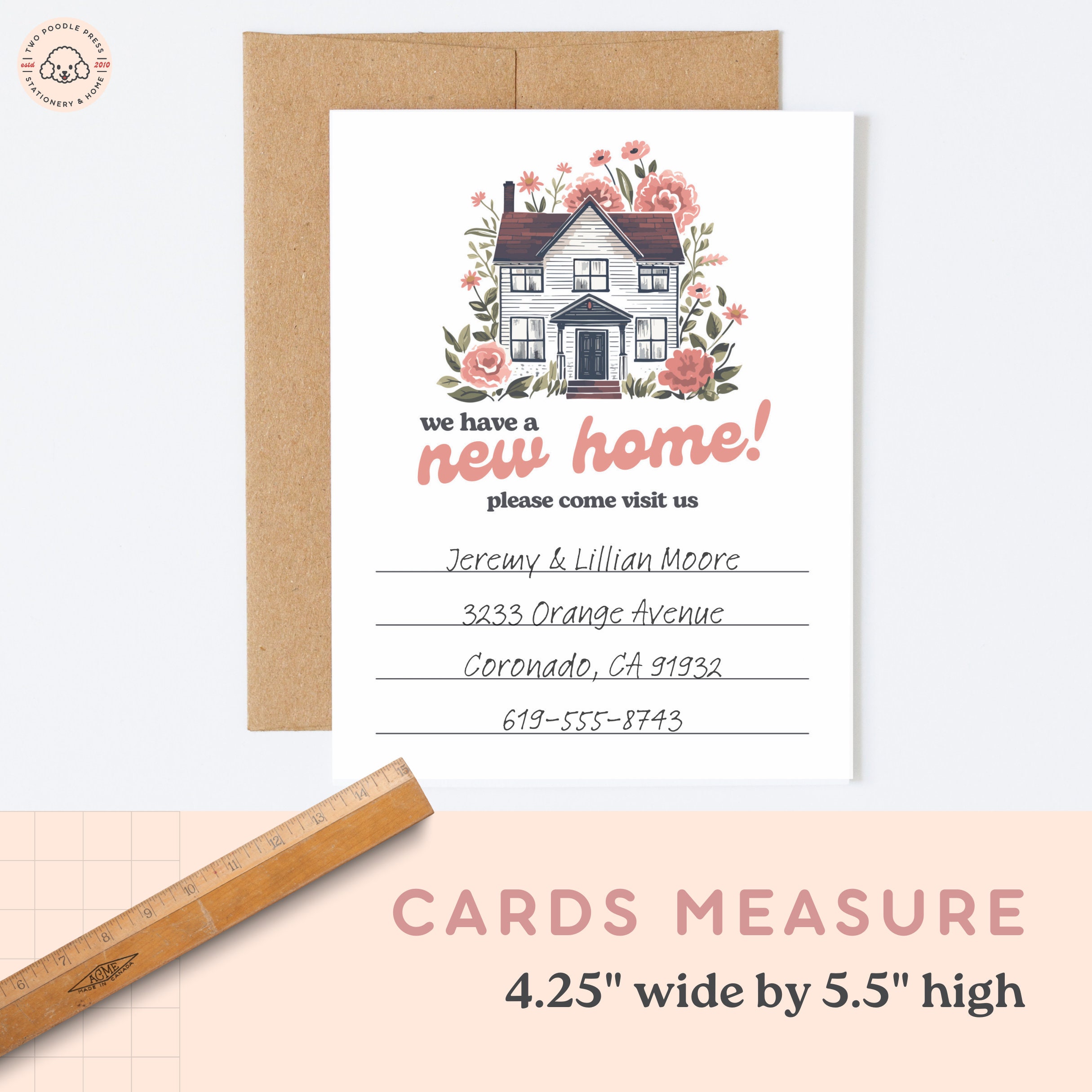 New Address Cards, 30 Moving Announcements With Envelopes New Home ...