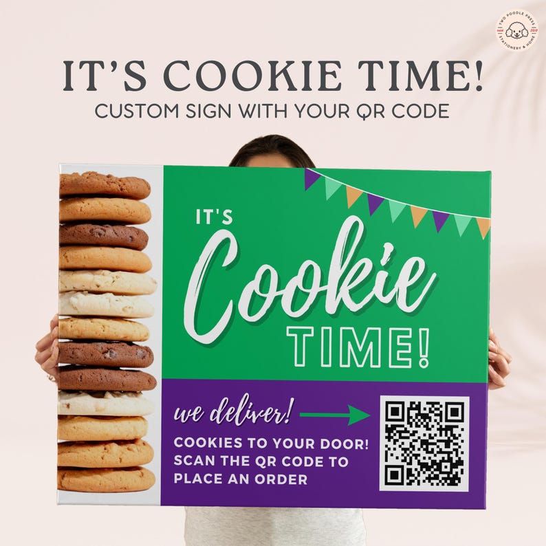 Scout Cookie Yard Sign Printable With Your Scout's Custom QR Code ...