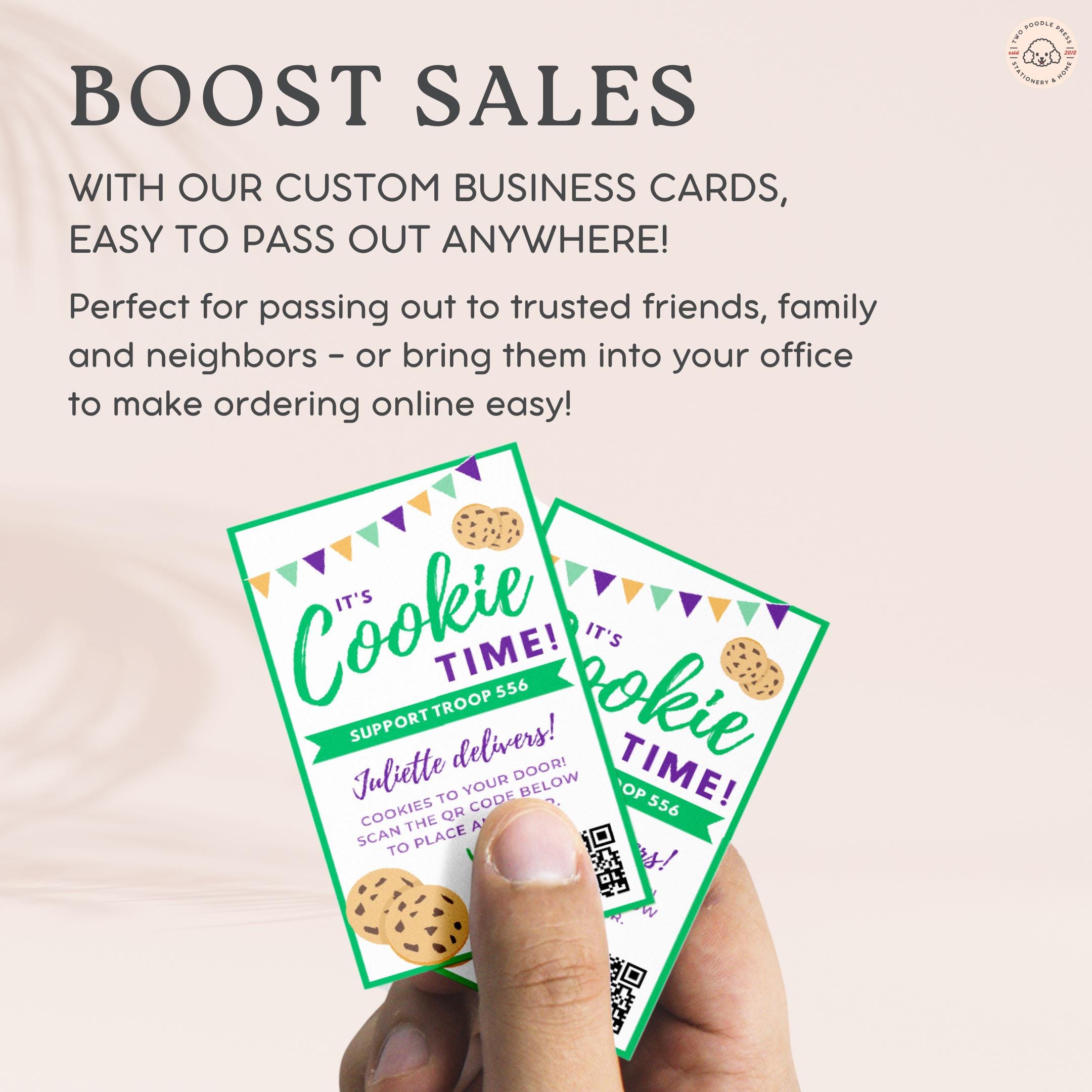 Scout Cookie Business Cards With QR Code: Printed & Shipped - Etsy