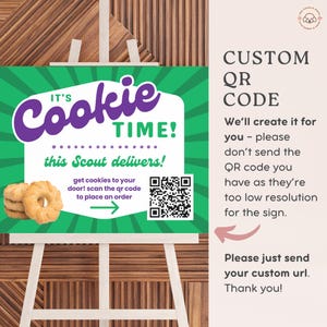 Scout Cookies Yard Sign With Custom QR Code (printable 18x24) - Etsy
