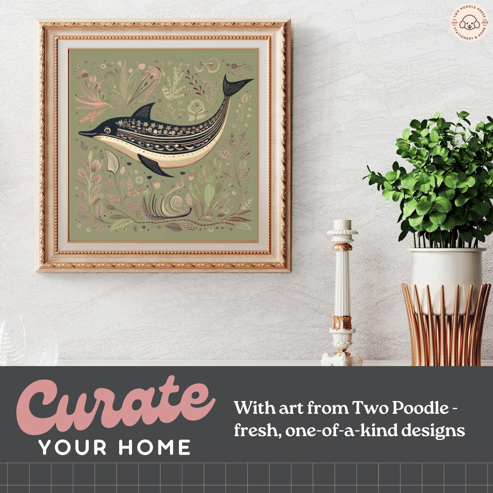 Dolphin Art, Dolphin Gift, Dolphin Wall Decor, Boho Nursery Print, Boho ...