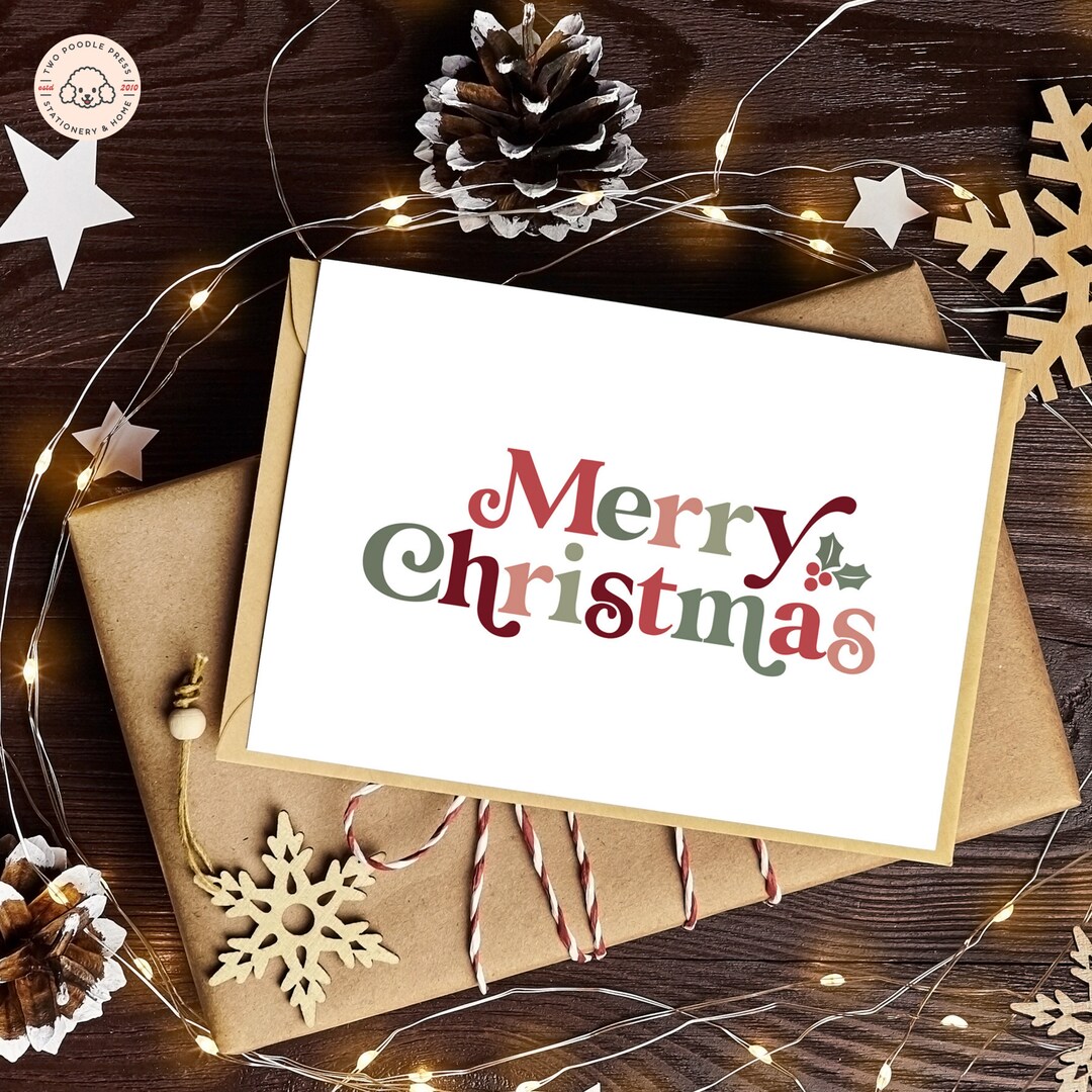 Boho Christmas Cards, Retro Christmas Cards, Boxed Christmas Cards Free ...