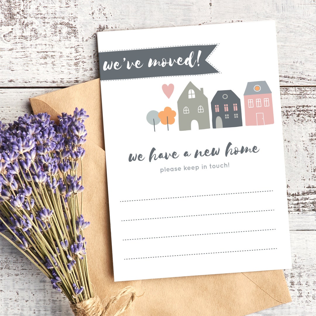 Moving Announcements: 30 Fill-in Notecards With Kraft Envelopes - Etsy