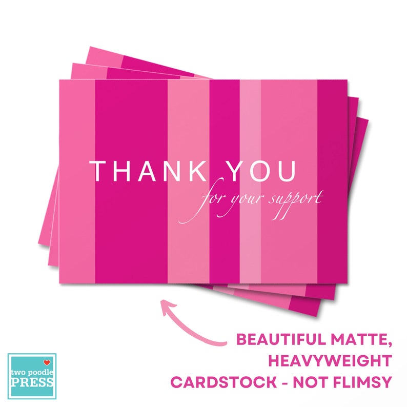 Breast Cancer Thank You Cards Pink Ribbon Breast Cancer - Etsy