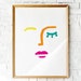 Pop Art Girl Face Printable Art Wall Print : Kitchen Living - Etsy