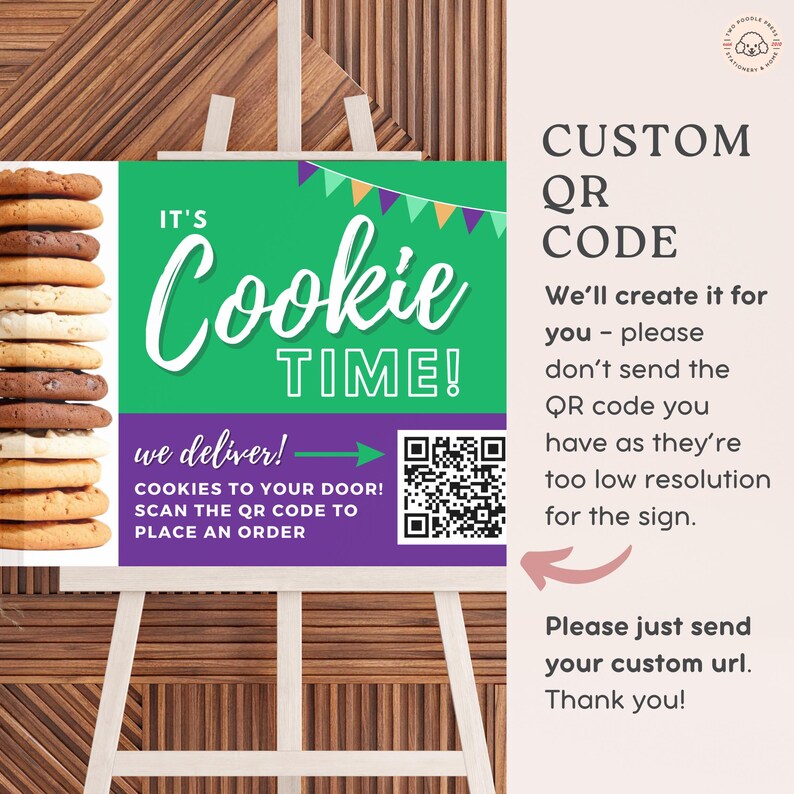 Scout Cookie Yard Sign Printable With Your Scout's Custom QR Code ...