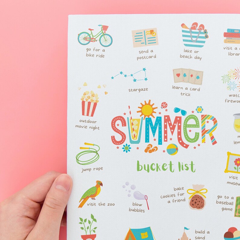 Summer Family Bucket List Printable Hello Summer, Summer Printable ...