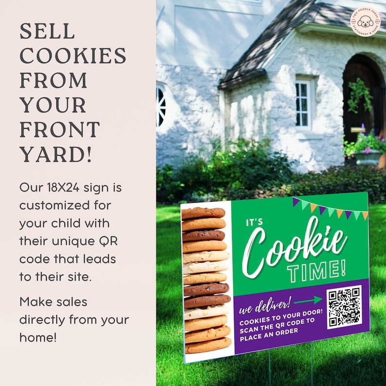 Scout Cookie Yard Sign Printable With Your Scout's Custom QR Code ...