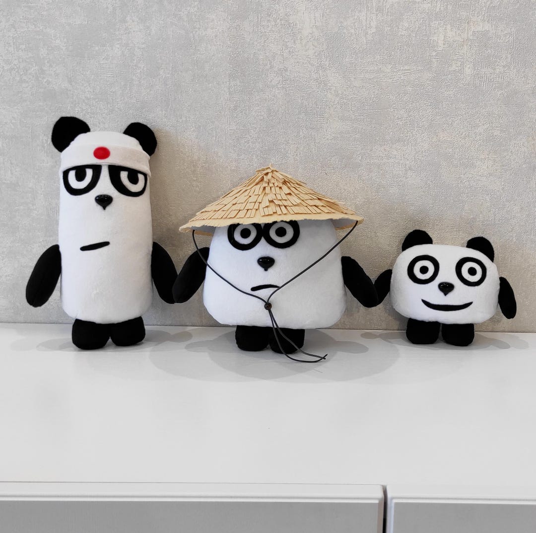 3 Pandas Plush Set: Game-inspired Stuffed Animals - Etsy