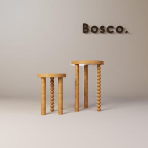 Handcrafted Modern Minimalist Wood Side Table , Customizable Solid ...