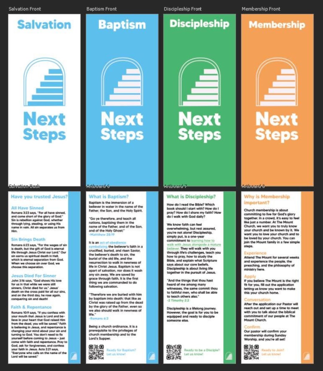 3.5x8.5 Rack Next Step Cards for Church - Etsy