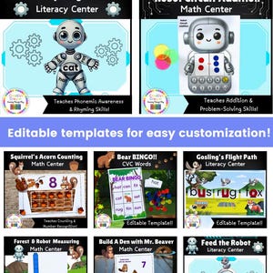The Wild Robot Inspired Math & Literacy Centers - Etsy
