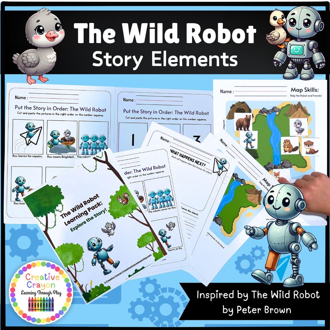 The Wild Robot Learning Pack Story Sequencing, Character, Setting & Map ...