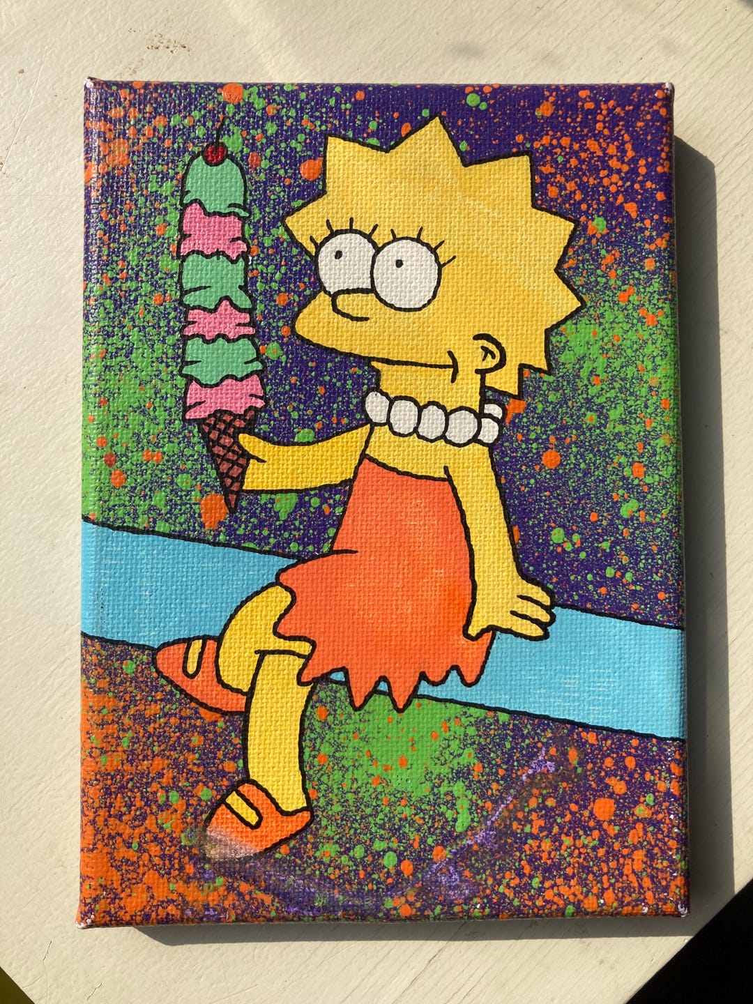 Lisa Simpson Handmade Pop Art - Etsy Canada