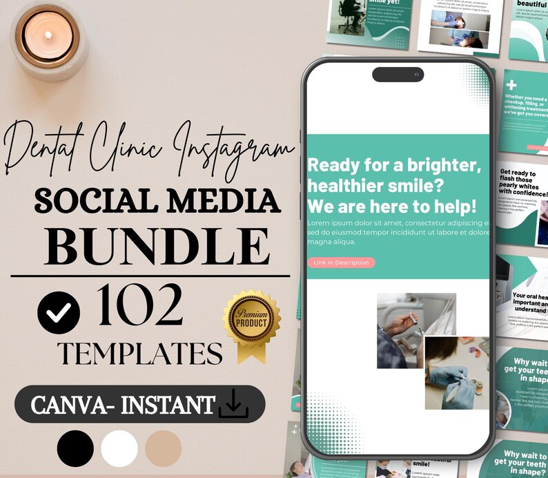 102 Dental Social Media Story Templates, Dentist Clinic Business ...