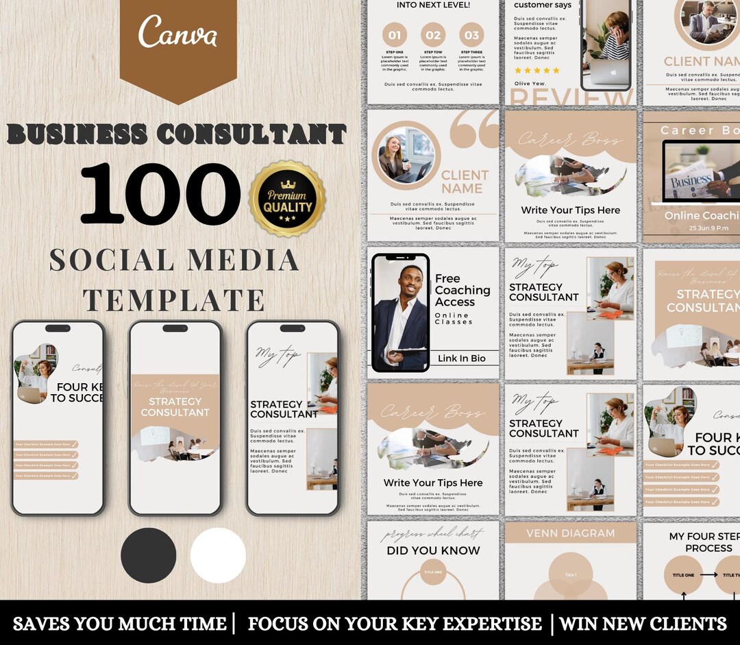 Business Consulting Instagram Post Templates, Business Consultant ...