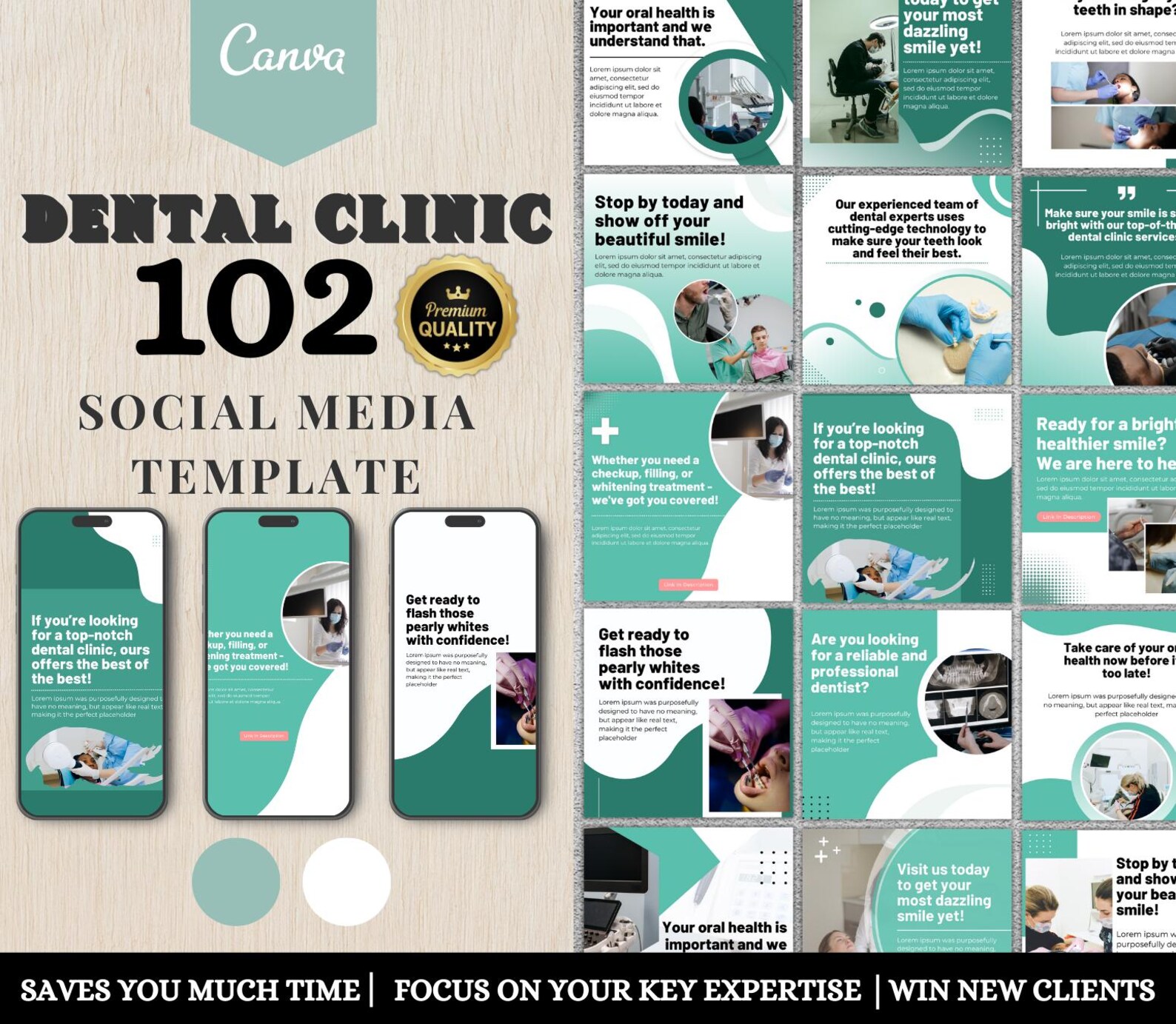 102 Dental Social Media Story Templates, Dentist Clinic Business ...