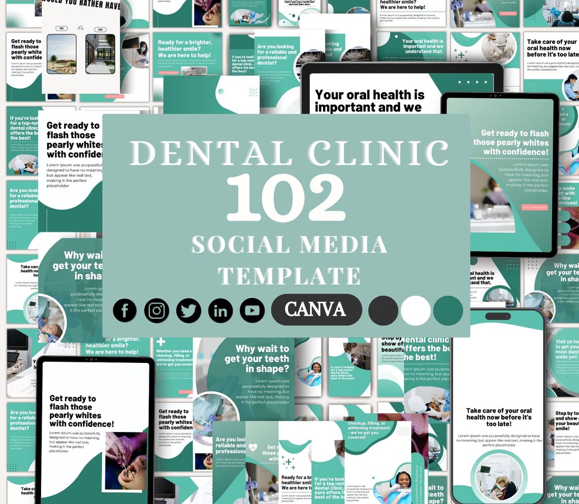 102 Dental Social Media Story Templates, Dentist Clinic Business ...