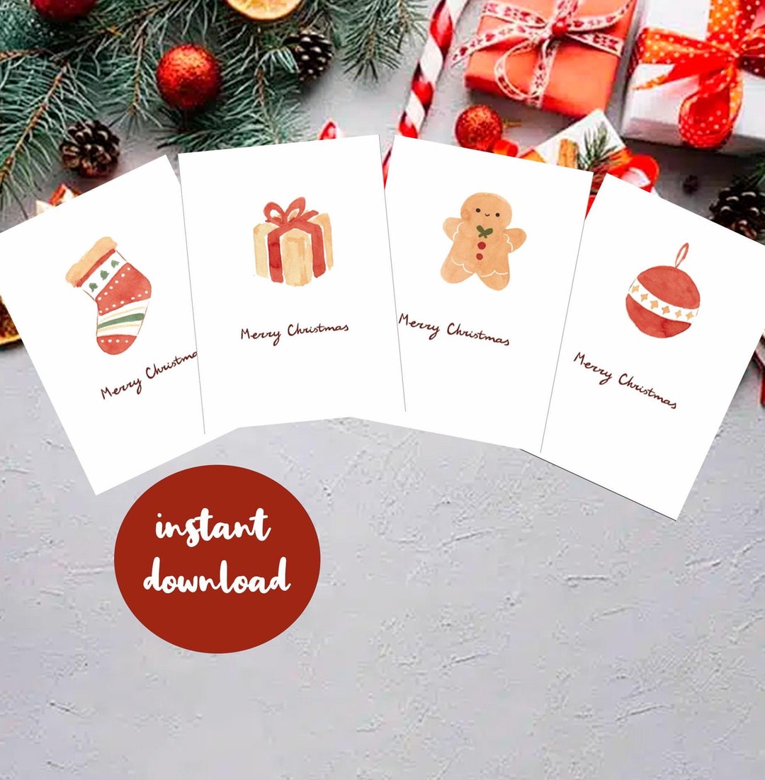 CHRISTMAS CARDS, Printable Christmas Cards, Holiday Greetings ...