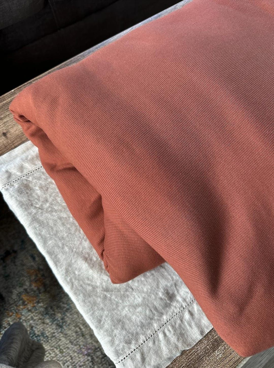 Tawny Organic Cotton 2x1 Rib Knit Sold by the Half Yard | Earthy ...