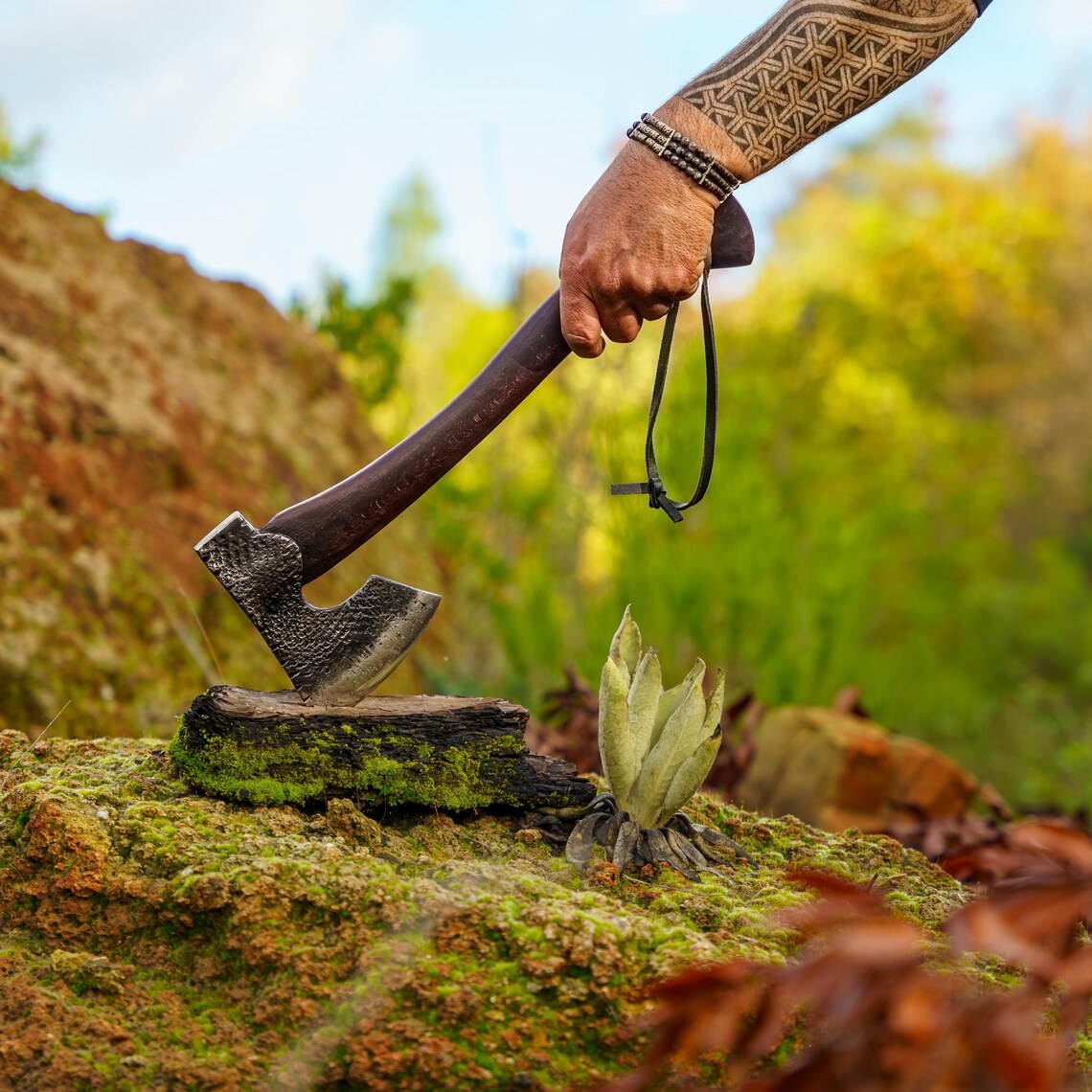 Bearded Axe, Handforged Axe, Bushcraft Axe, Camping Axe, Viking Axe ...