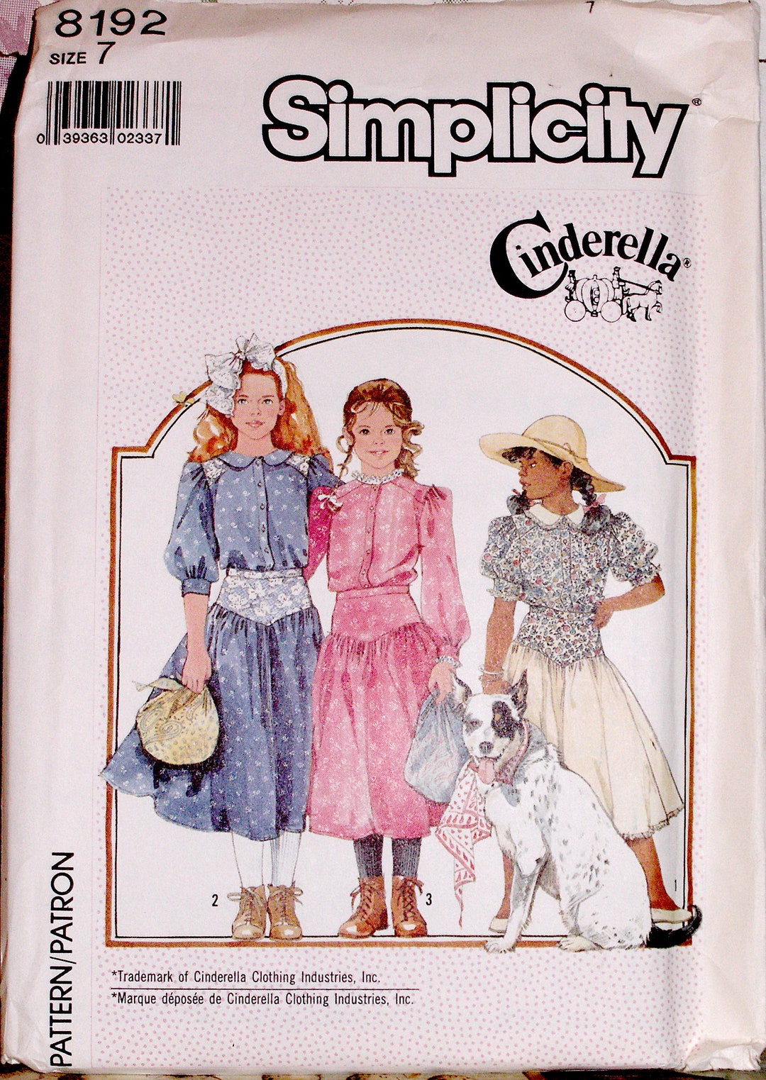 Vintage Simplicity 8192 Sewing Pattern Sizes 7 Girls' Simplicity ...