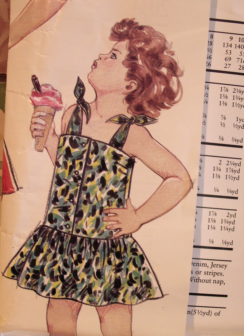 Sewing Pattern Vintage 1980s NEW LOOK 6347 Girls' Sizes 3-10 Years, All ...