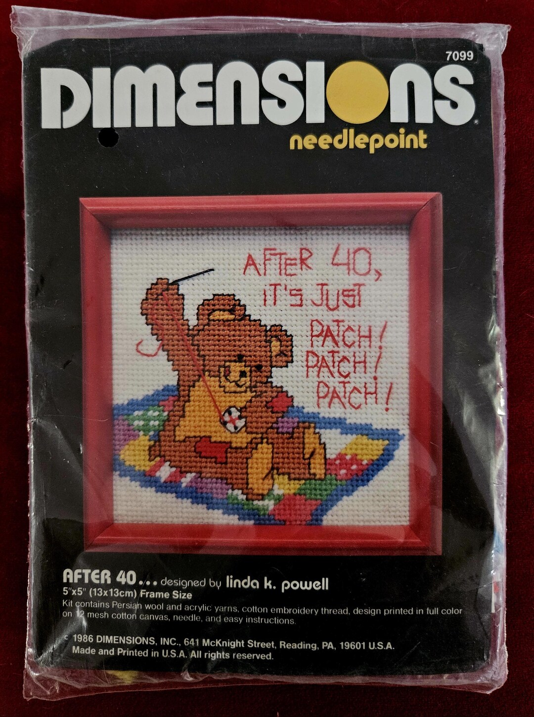 Dimensions Needlepoint Kit, #7099 After 40... Designed by Linda K ...