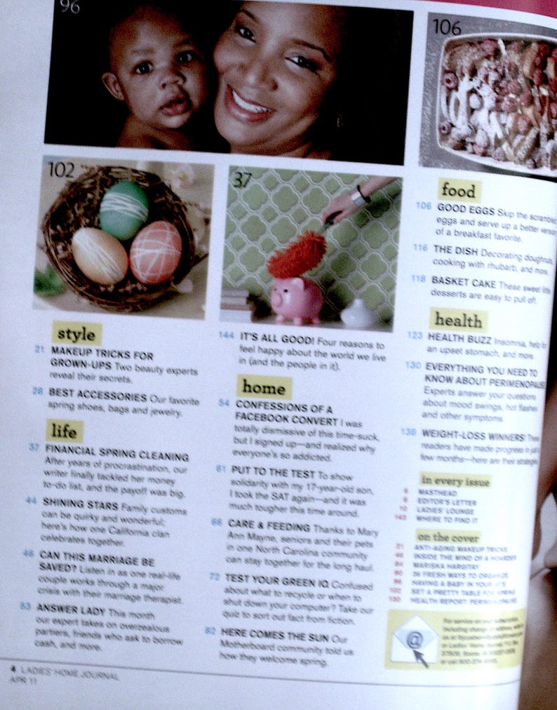 Vintage LADIES' HOME JOURNAL Magazine - April 2011 / Mariska Hargitay ...