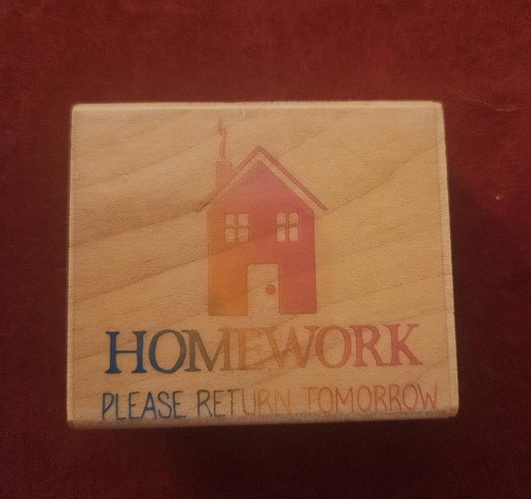 Retired Hero Arts E016 Homework Rubber Stamp, #S - Etsy